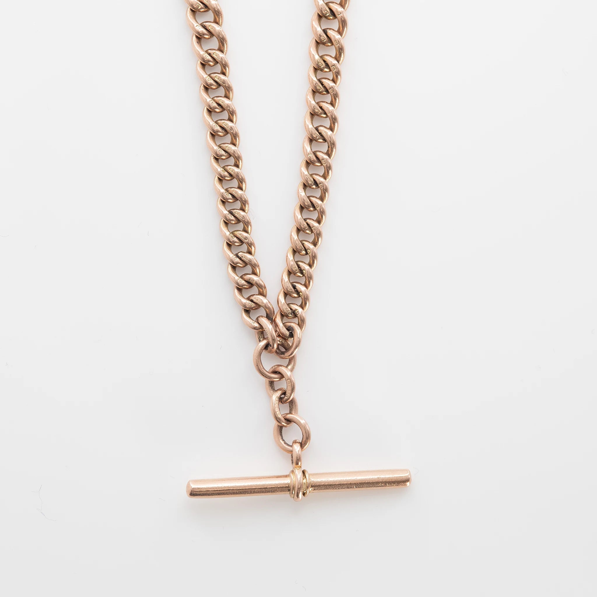 Edwardian 9ct Rose Gold Double Graduated Curb Chain – Friar House