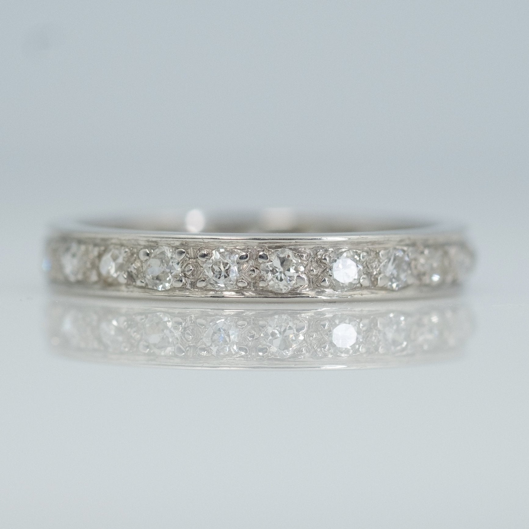 Antique narrow platinum eternity ring store